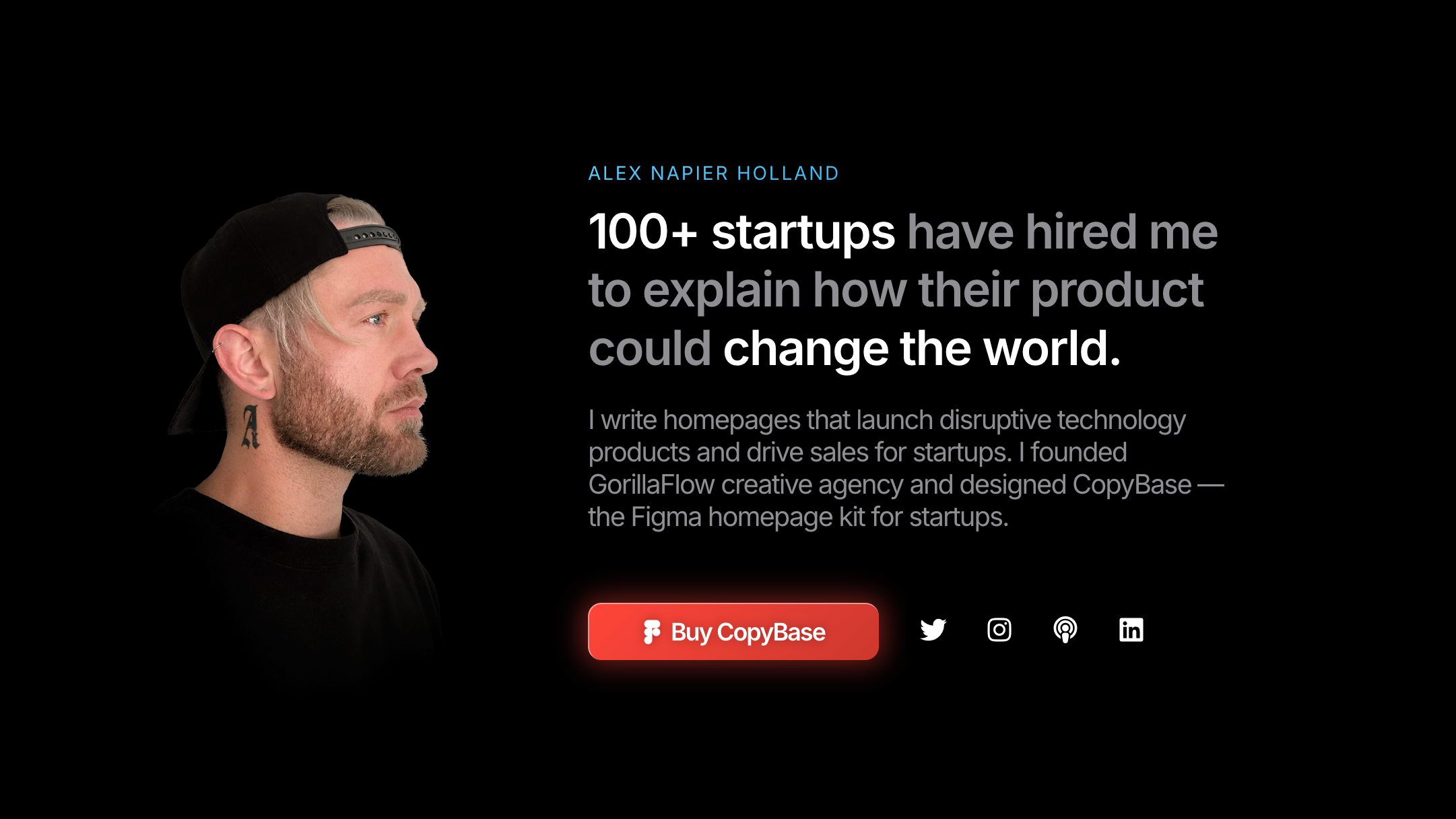 Alex Napier Holland - Startup Copywriter